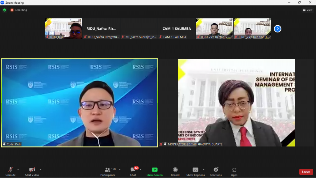 Rektor Unhan RI Membuka Seminar Internasional Fakultas Manajemen ...